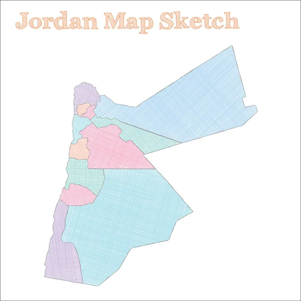 Jordan hand drawn map Vector Art Stock Images | Depositphotos