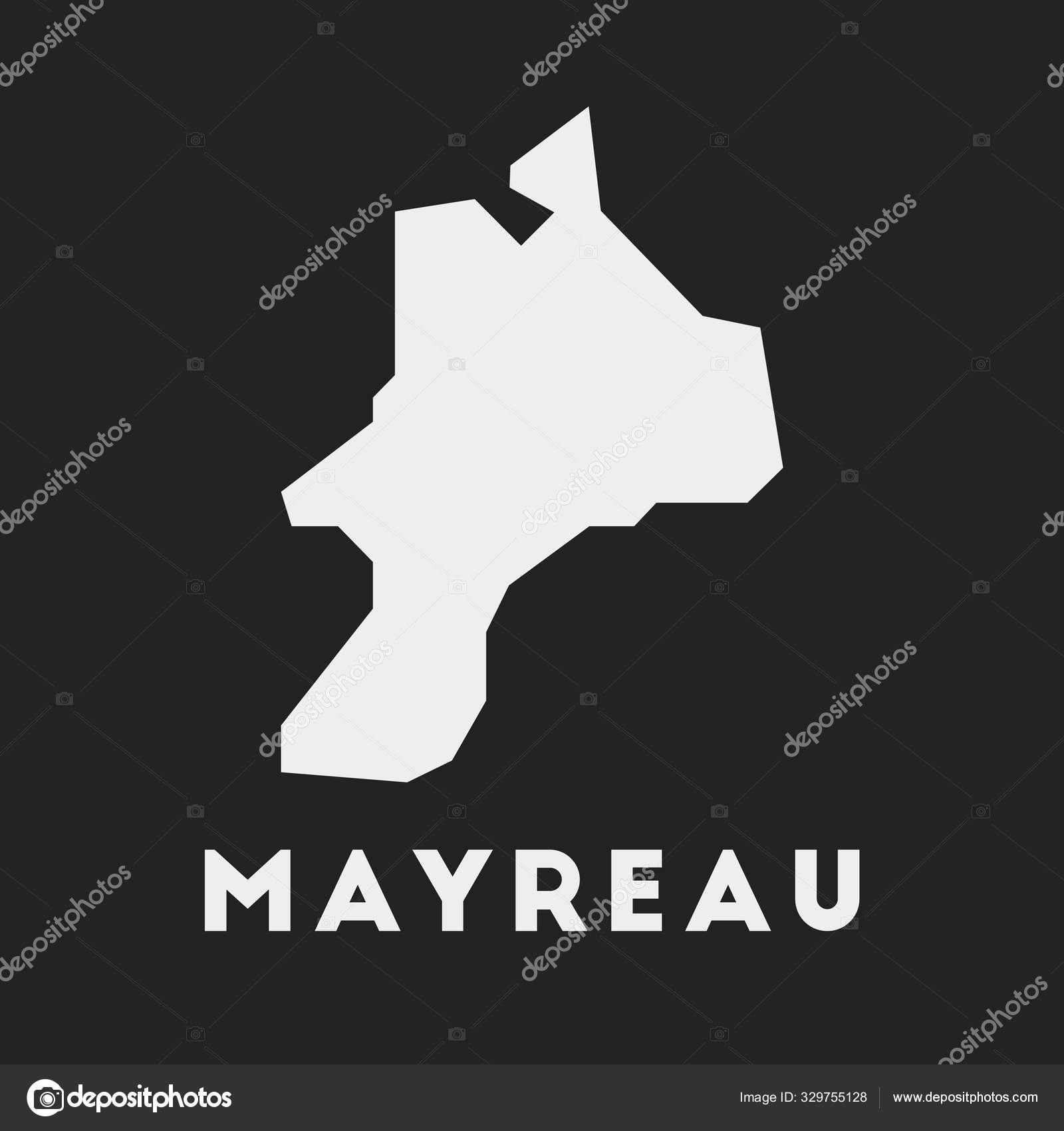 Mayreau icon Island map on dark background Stylish Mayreau map with ...