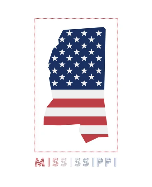 Mississippi symbol Radiant us state flag with colorful rays Shiny ...