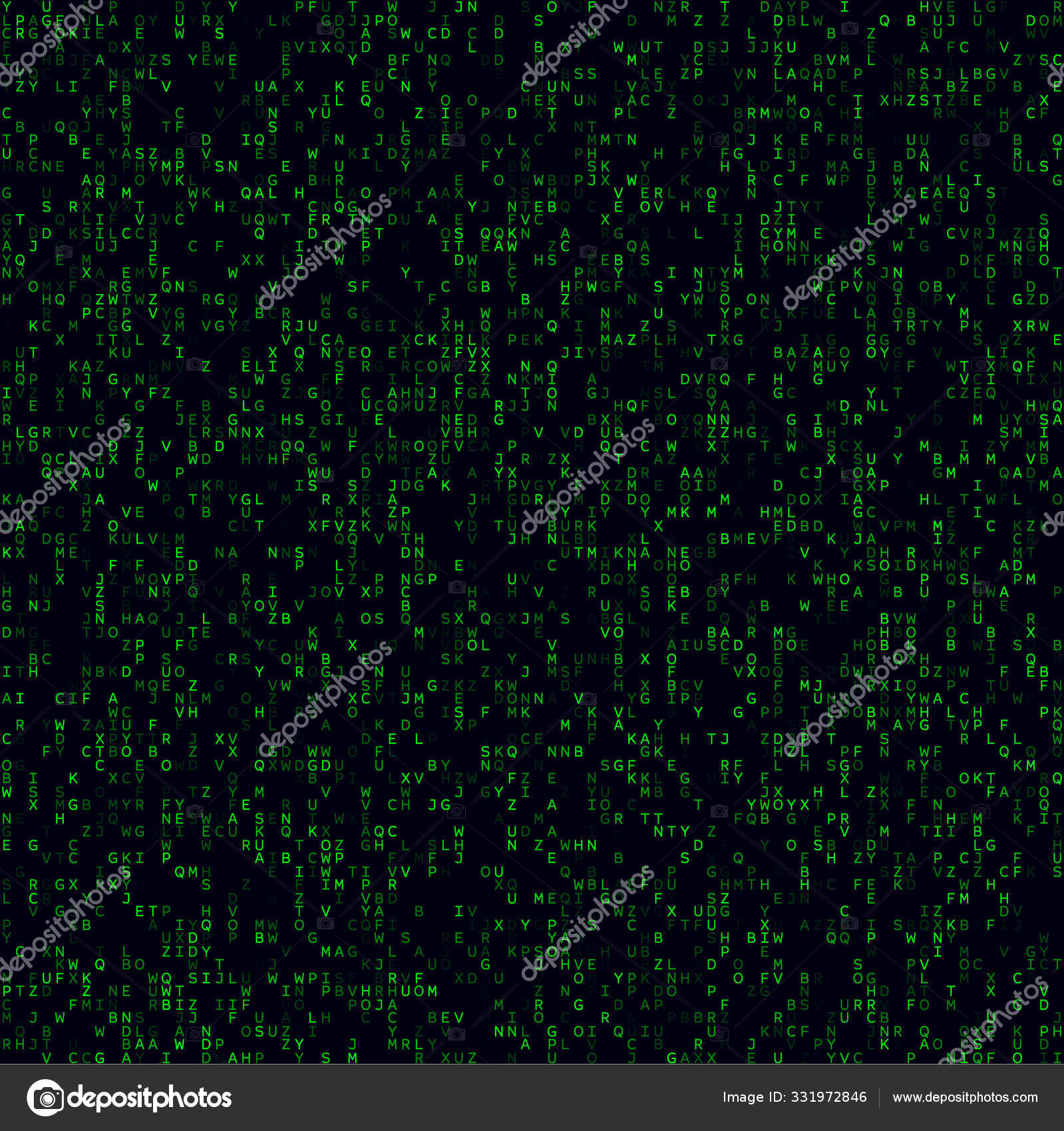 Technology Background Green sparse alphabetical background Big sized seamless pattern Attractive ...