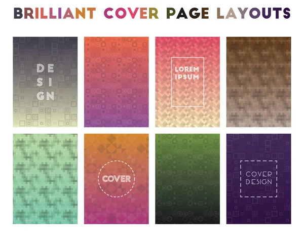Symmetrical Cover Page Layouts Actual geometric patterns Neat vector ...