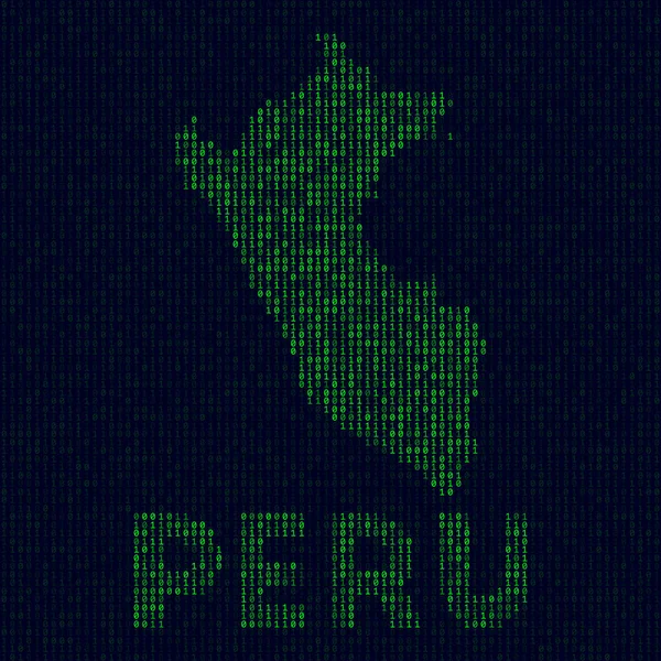 Digital Paraguay logo Country symbol in hacker style Binary code map of Paraguay with country ...