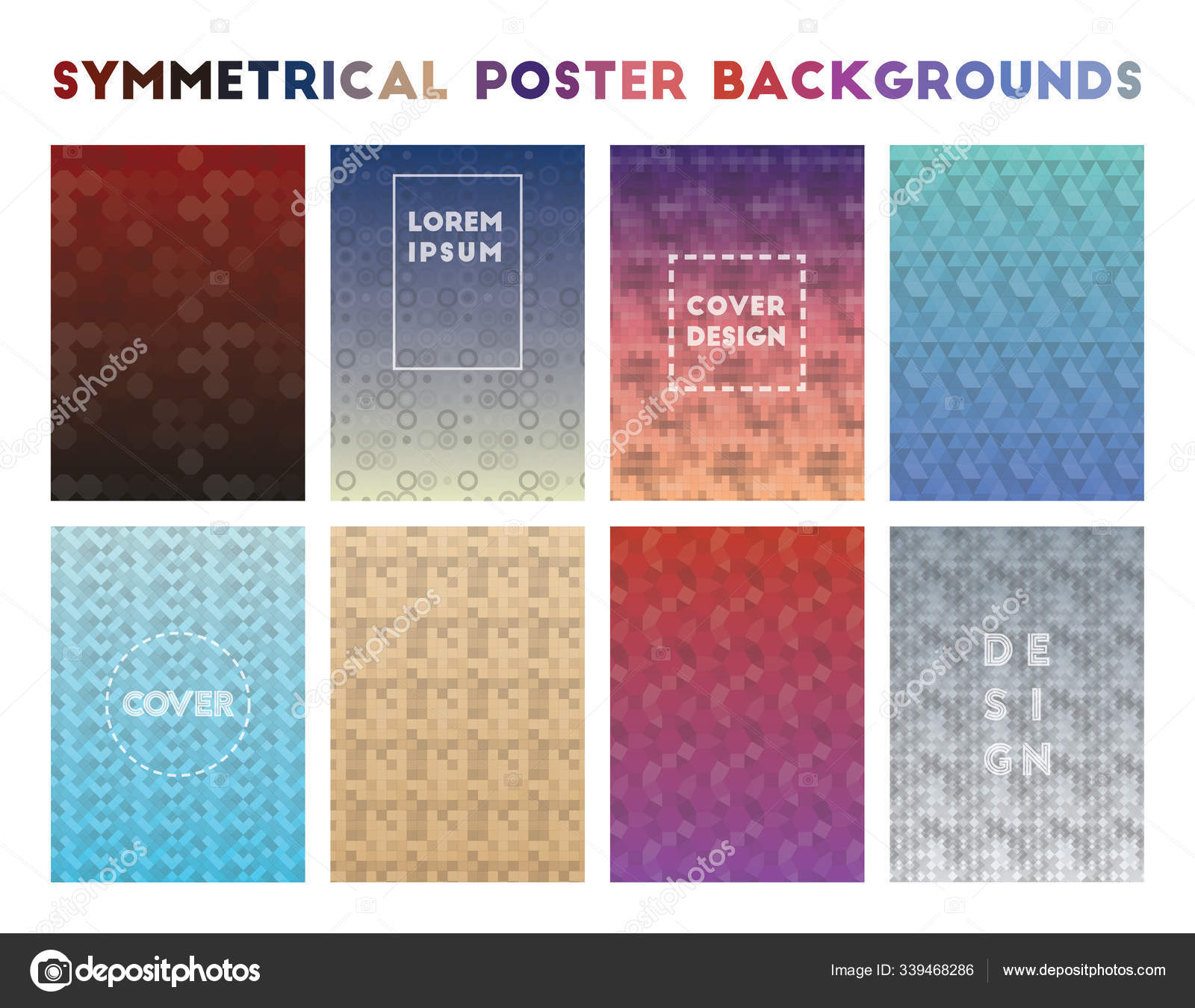 Symmetrical Poster Backgrounds Alive geometric patterns Brilliant ...