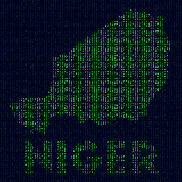 Digital Sudan logo Country symbol in hacker style Binary code map of Sudan with country name ...