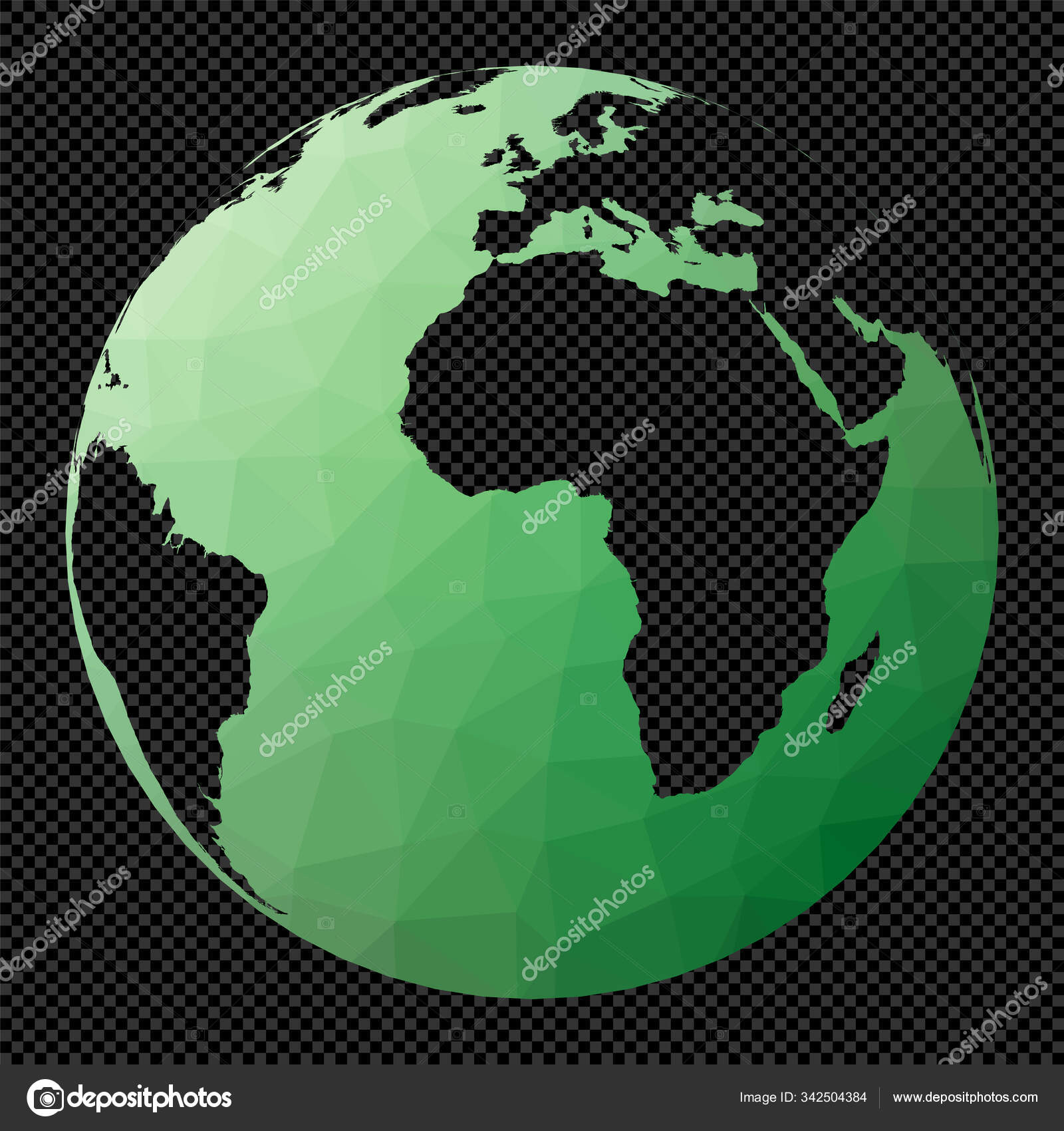 Mapa digital transparente del mundo Proyección ortográfica Mapa ...