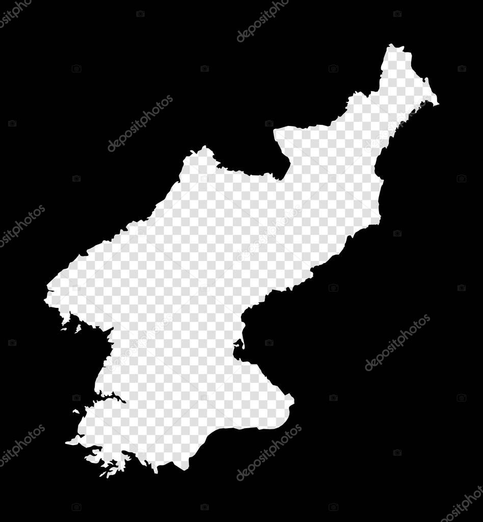 Plantilla mapa de Corea del Norte Simple y m nimo mapa transparente de ...
