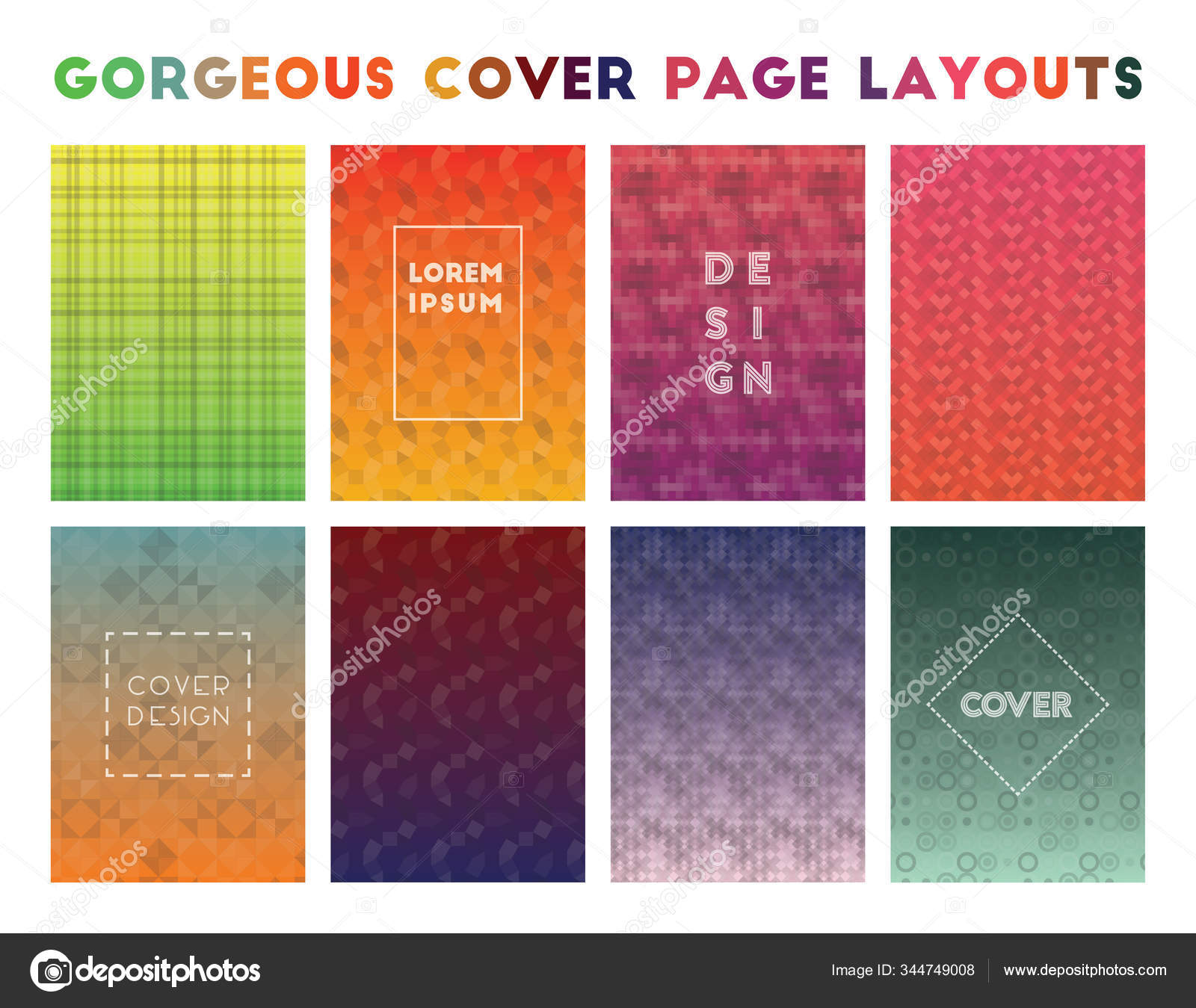 Gorgeous Cover Page Layouts Adorable geometric patterns Imaginative ...