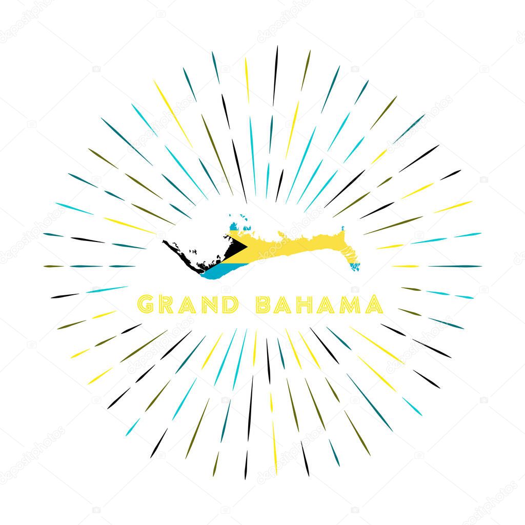 Grand Bahama Sunburst Badge Island Sign Map Grand Bahama Bahamian ...