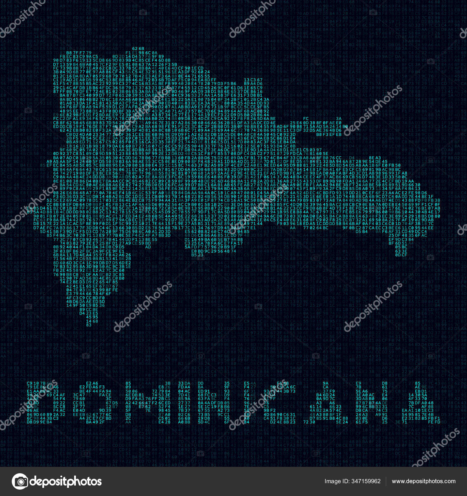 Dominicana Tech Map Country Symbol Digital Style Cyber Map Dominicana ...
