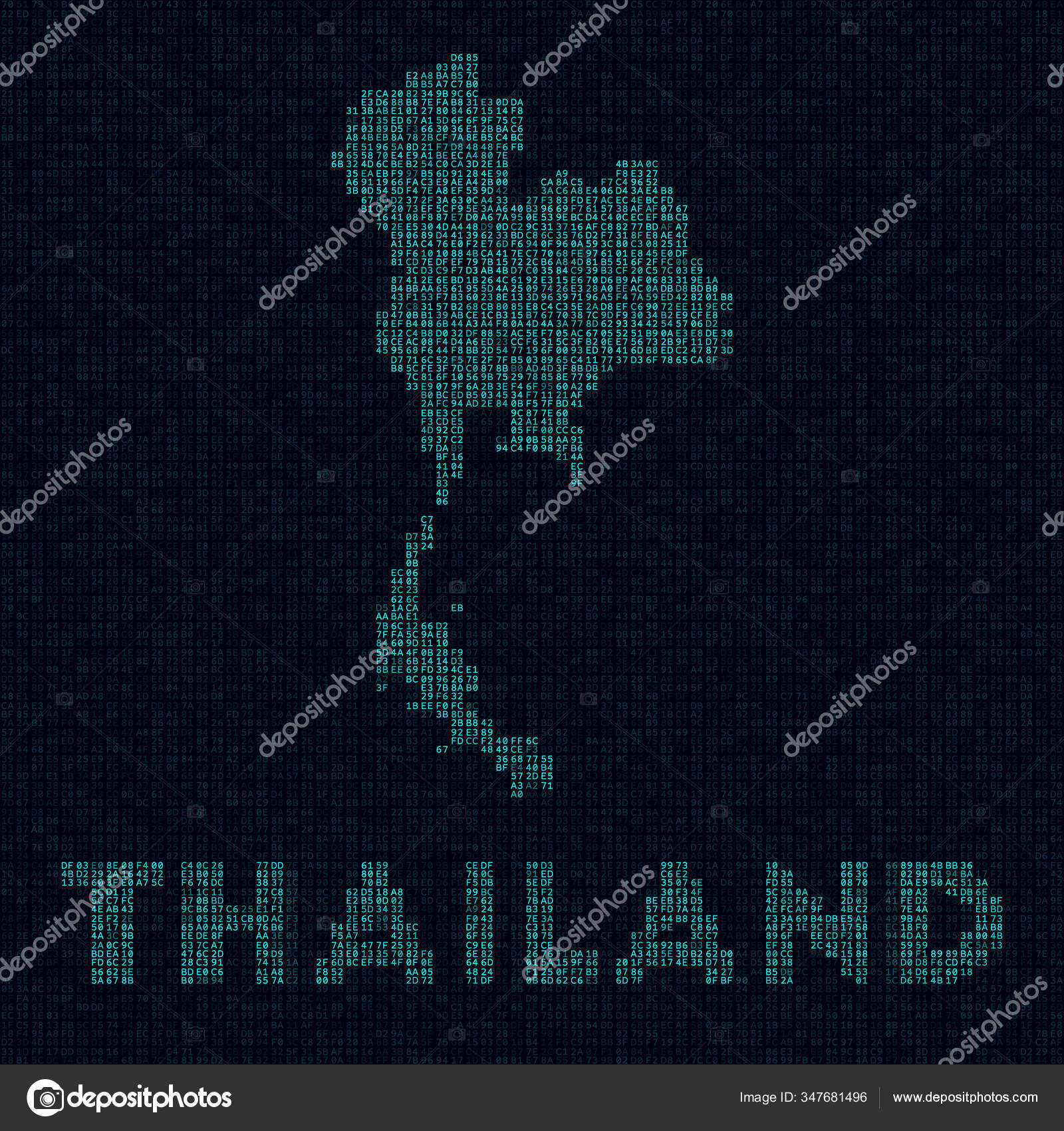 Thailand Tech Map Country Symbol Digital Style Cyber Map Thailand ...