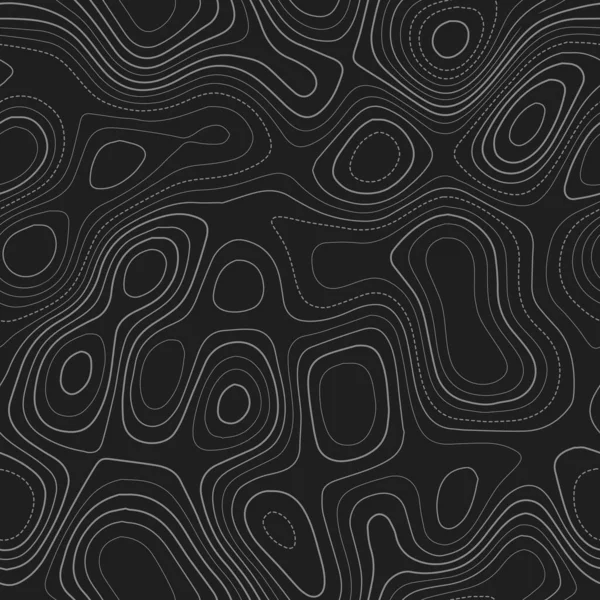 Contour lines. Actual topography map. Dark seamless design, valuable ...