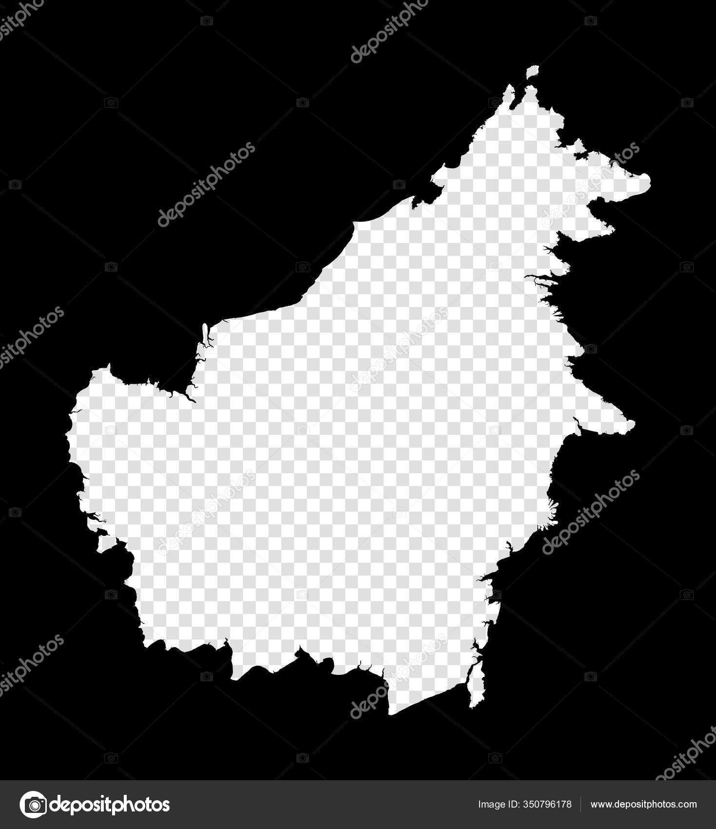 Stencil Map Borneo Simple Minimal Transparent Map Borneo Black Rectangle 스톡 벡터 - ©gagarych 350796178