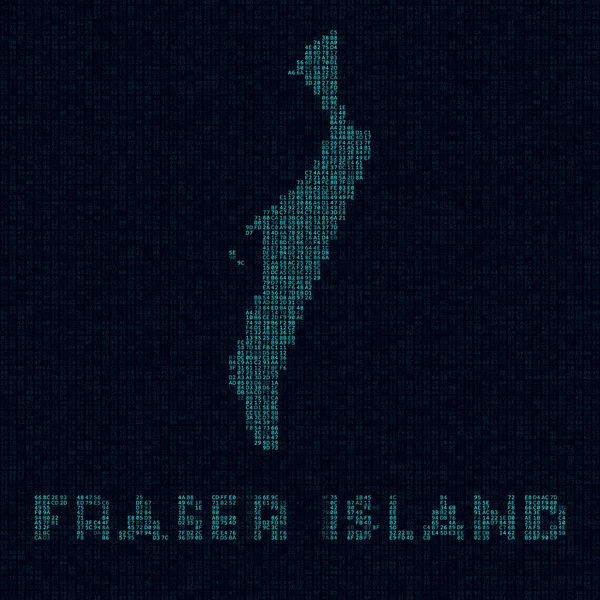 Digital Lobos Island logo Island symbol in hacker style Binary code map ...
