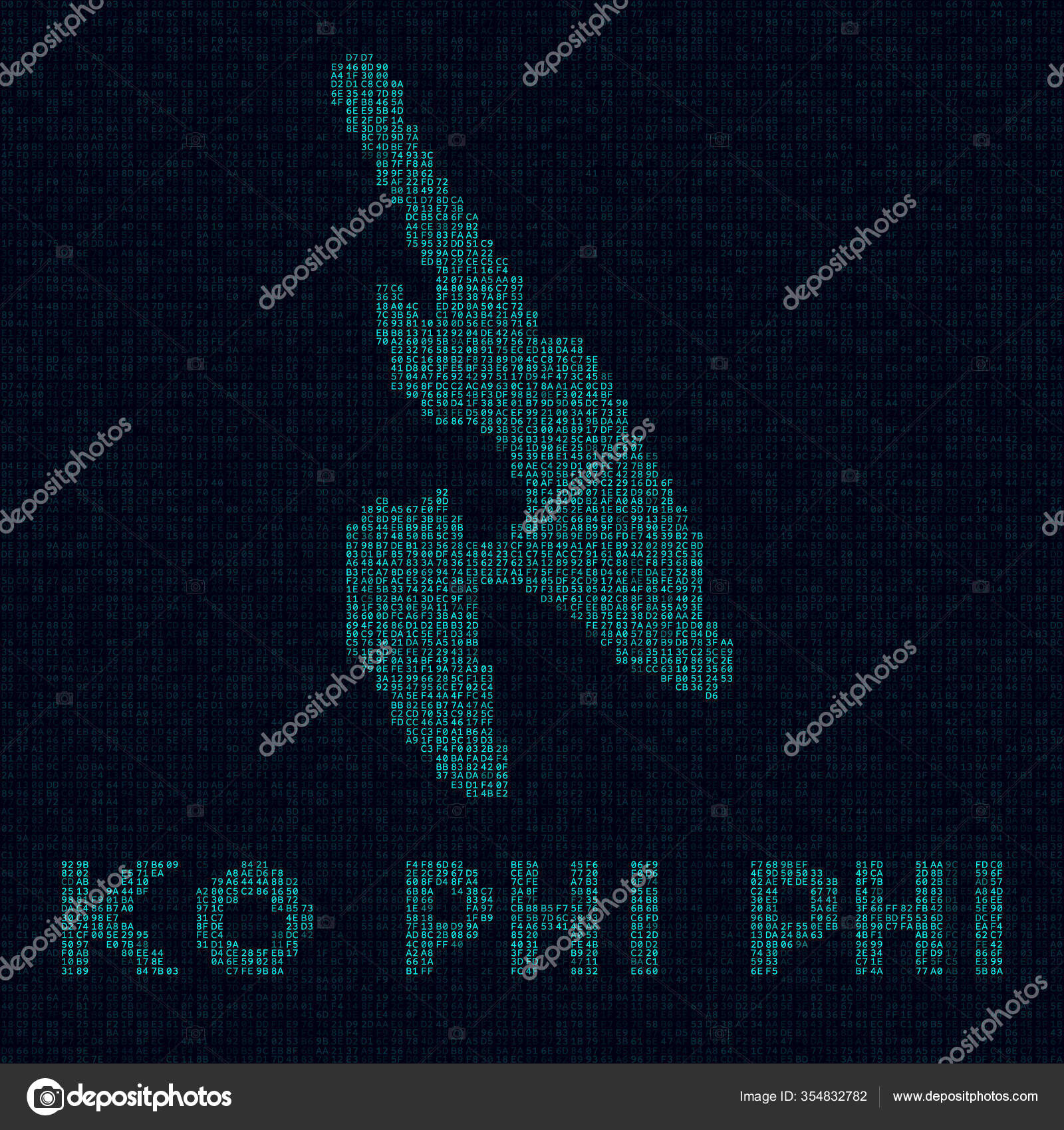 Phi Phi Tech Map Symbol Digital Style Cyber Map Island Vector de stock ...