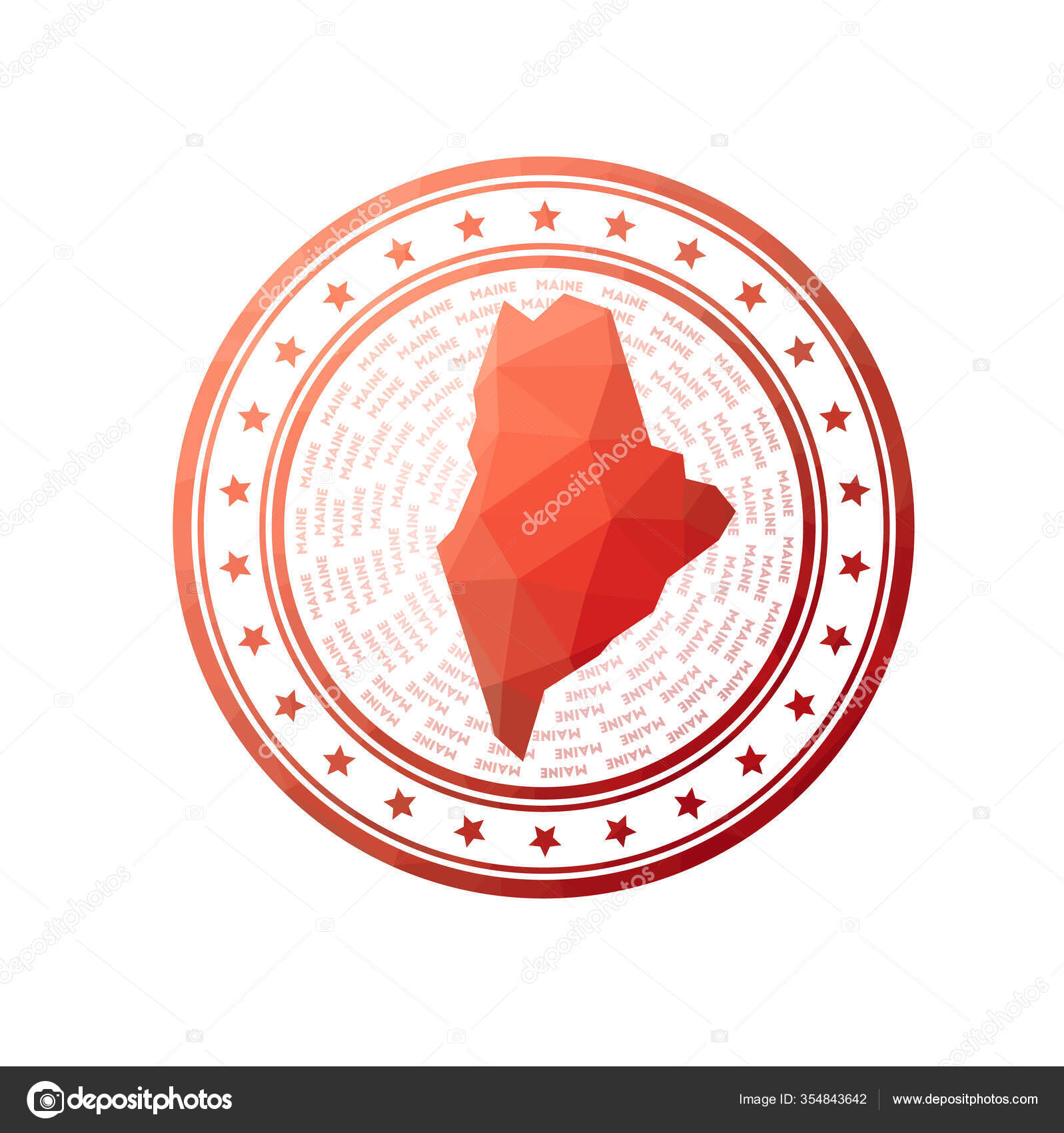 Flat Low Poly Stamp Maine Polygonal Maine Badge Trendy Vector Stock ... Flat Low Poly Stamp Maine Polygonal Maine Badge Trendy Vector Stock ...