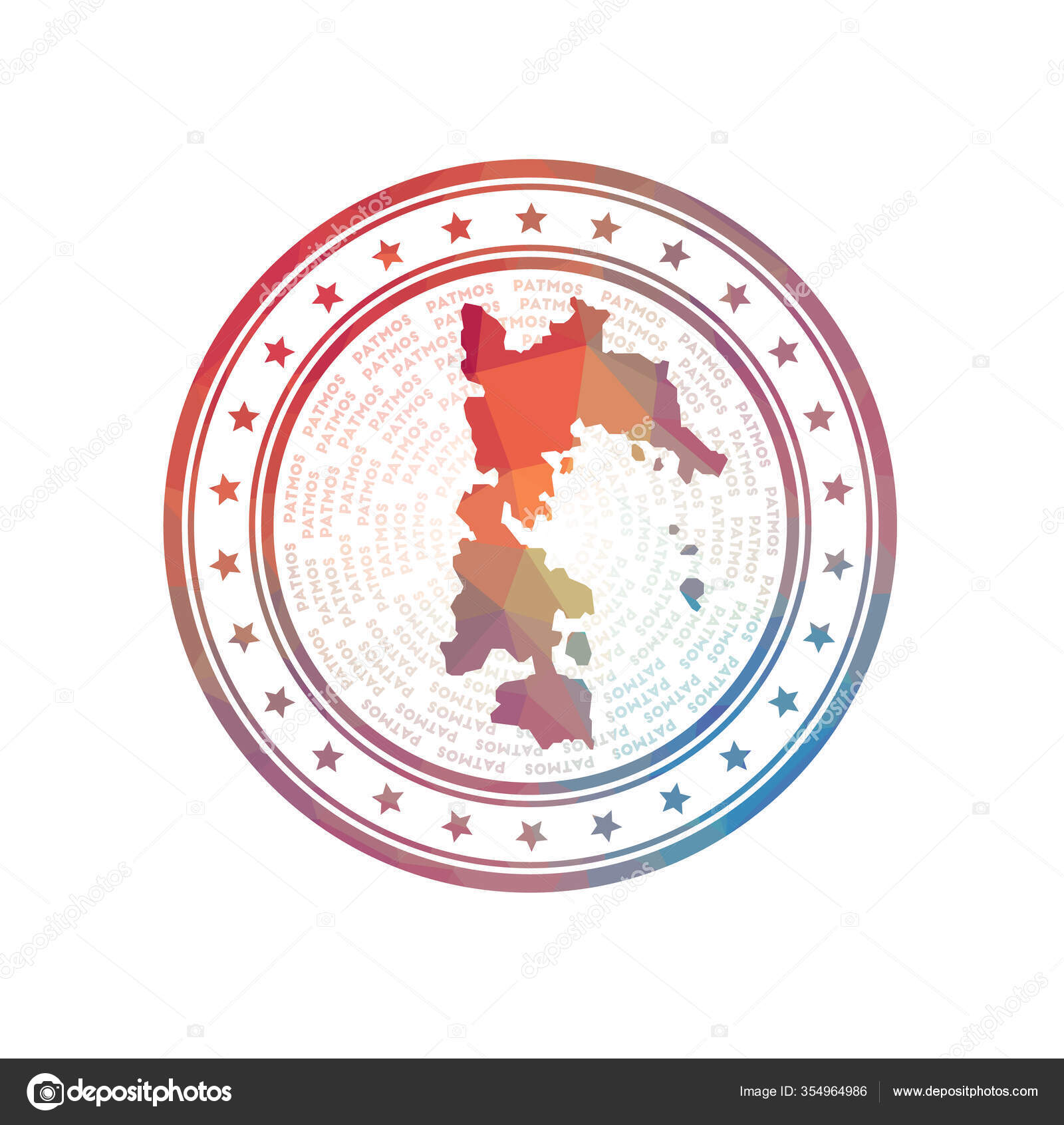 Flat Low Poly Stamp Patmos Polygonal Patmos Badge Trendy Vector Stock ... Flat Low Poly Stamp Patmos Polygonal Patmos Badge Trendy Vector Stock ...