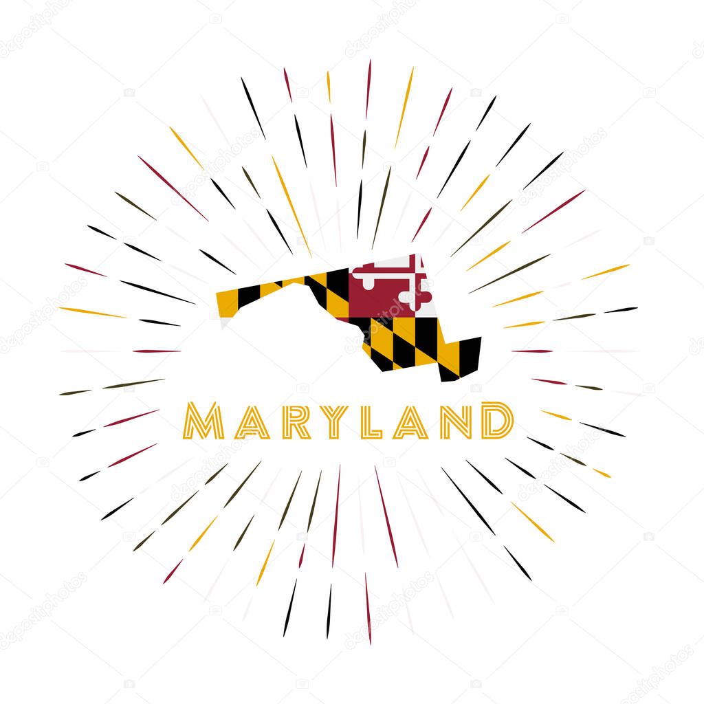 Insignia de Maryland Sunburst. El signo del estado de los Estados ...