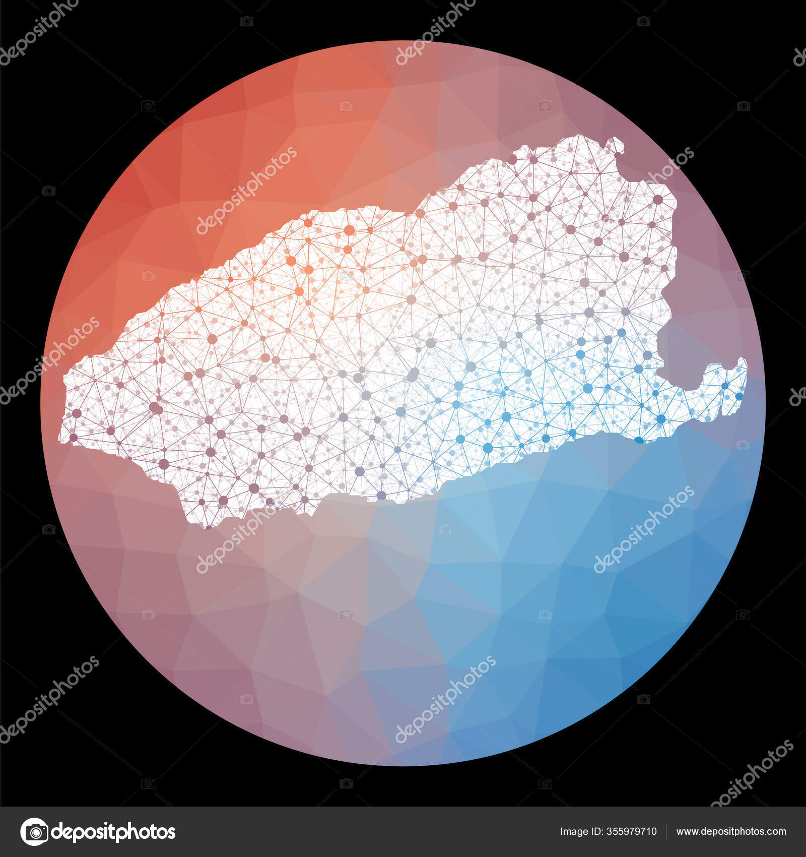 Vector network Imbros map Map of the island with low poly background ... Vector network Imbros map Map of the island with low poly background ...