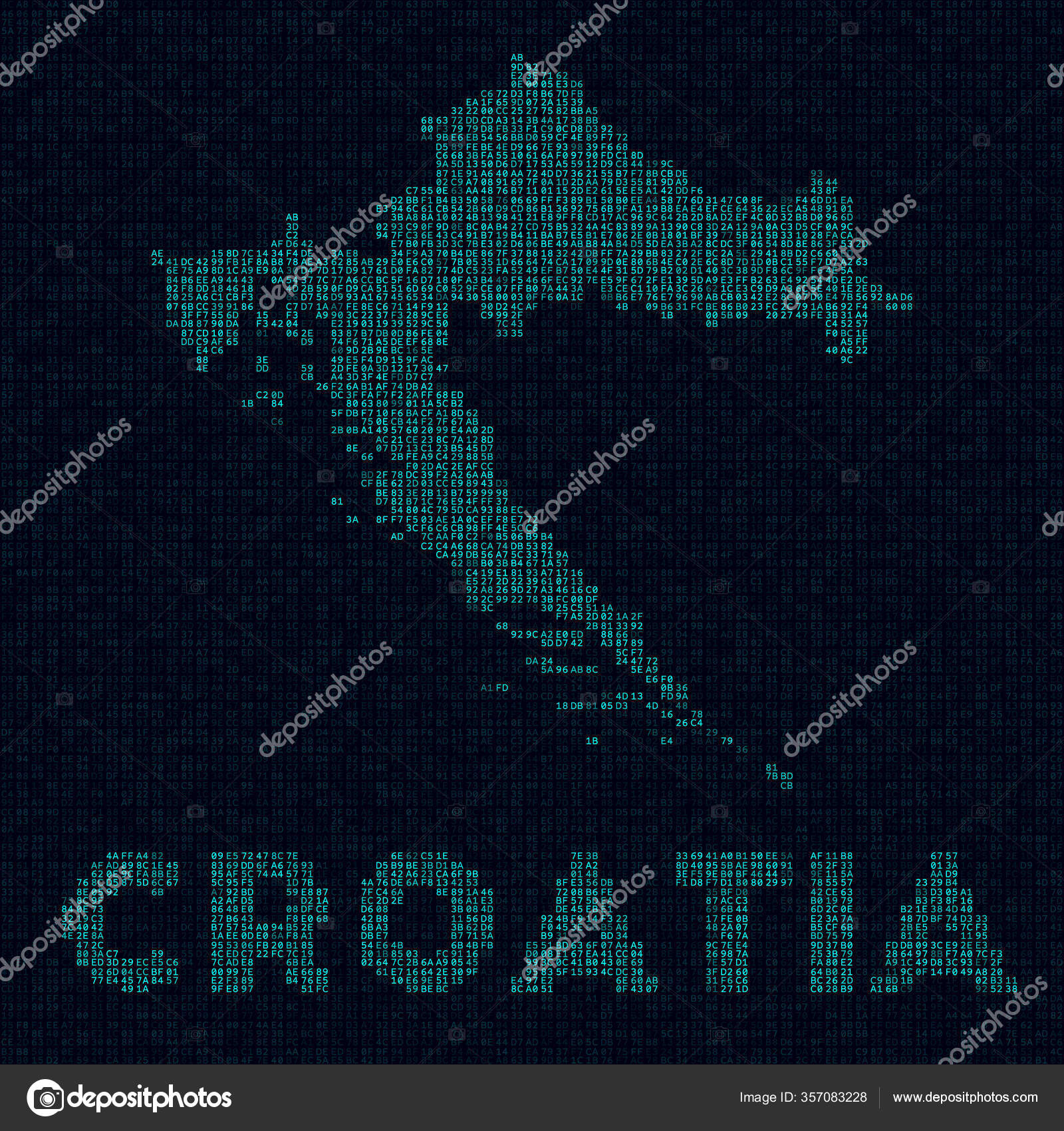 Croatia Tech Map Country Symbol Digital Style Cyber Map Croatia Stock ...