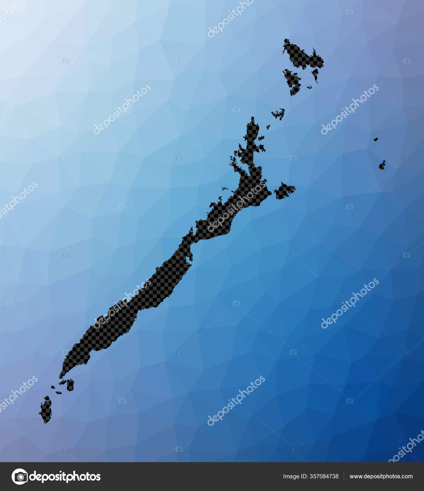Image vectorielle Palawan Geometric Map Stencil Shape Palawan Low Poly ...