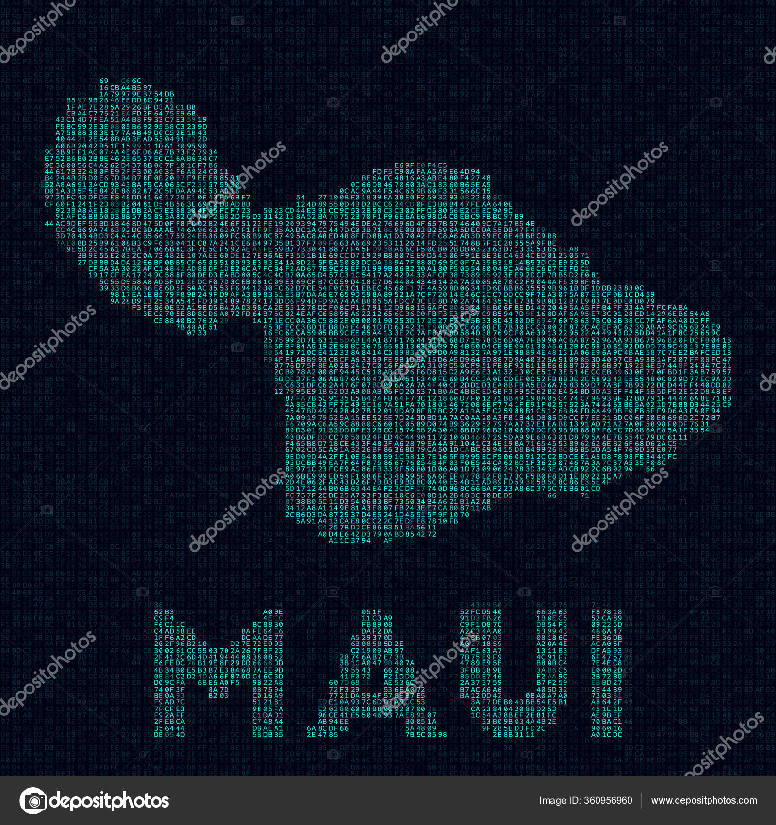 Maui tech map Symbol ostrova v digitálním stylu Kybermapa Maui s názvem ...