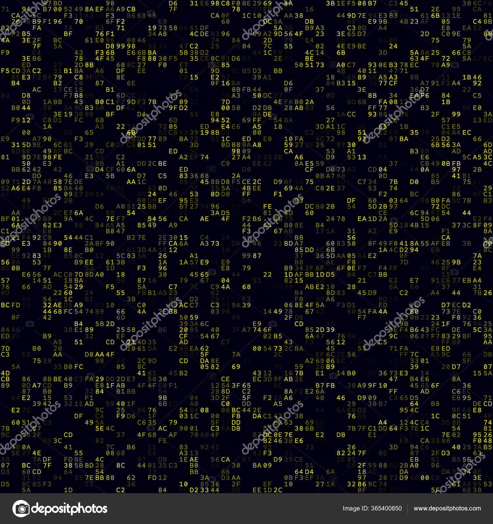 Tech background Yellow sparse hexademical pairs background Big sized seamless pattern Stylish ...