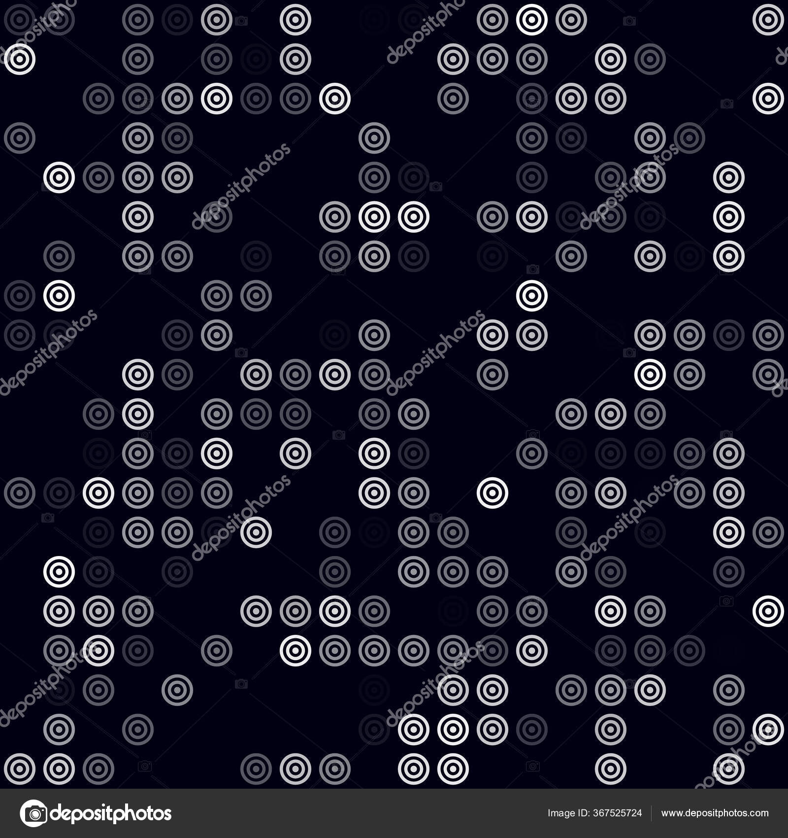 Tech background Sparse pattern of multiple rings White colored seamless ...