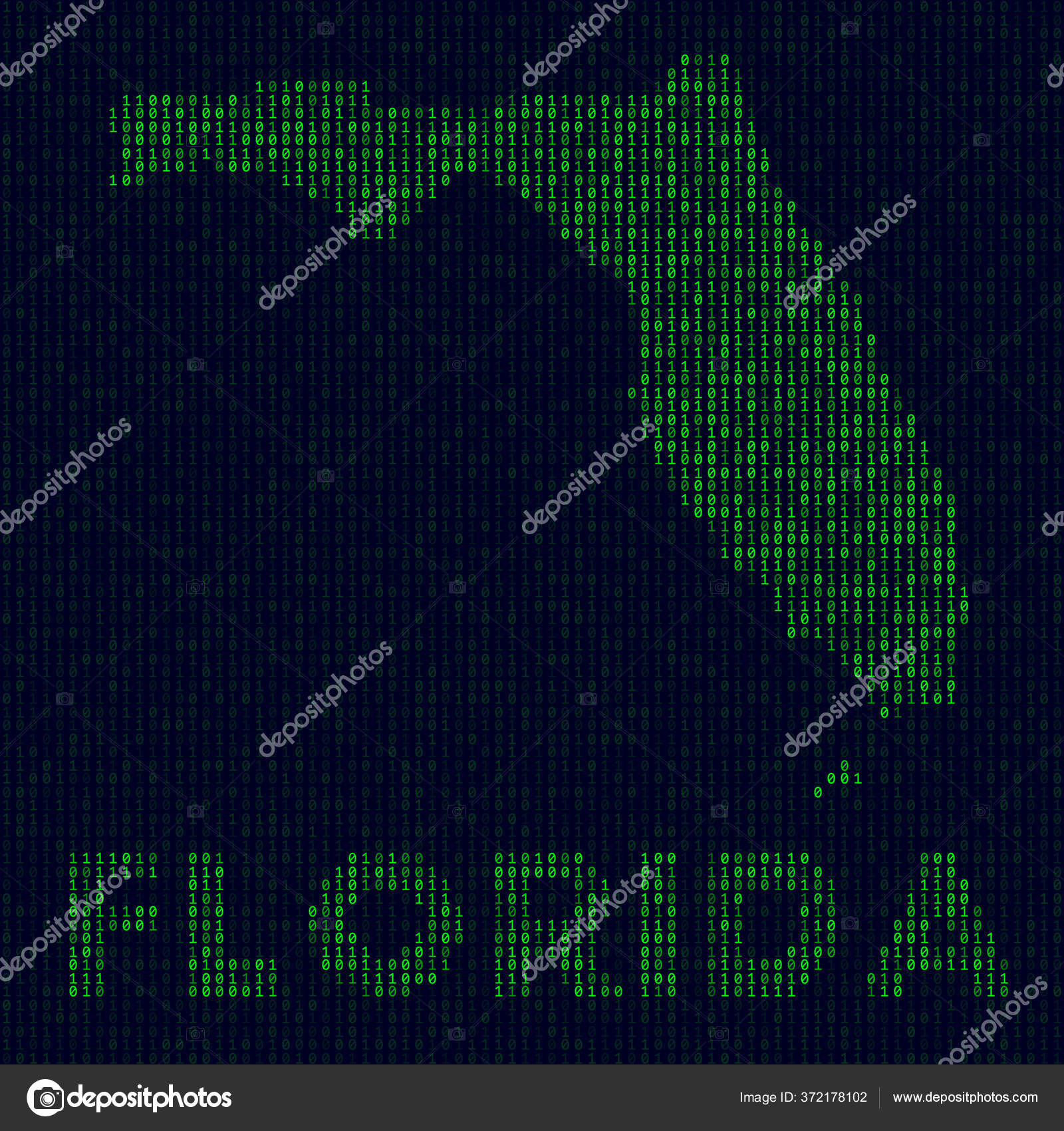 Digital Florida logo US simbolo di stato in stile hacker Mappa del ...