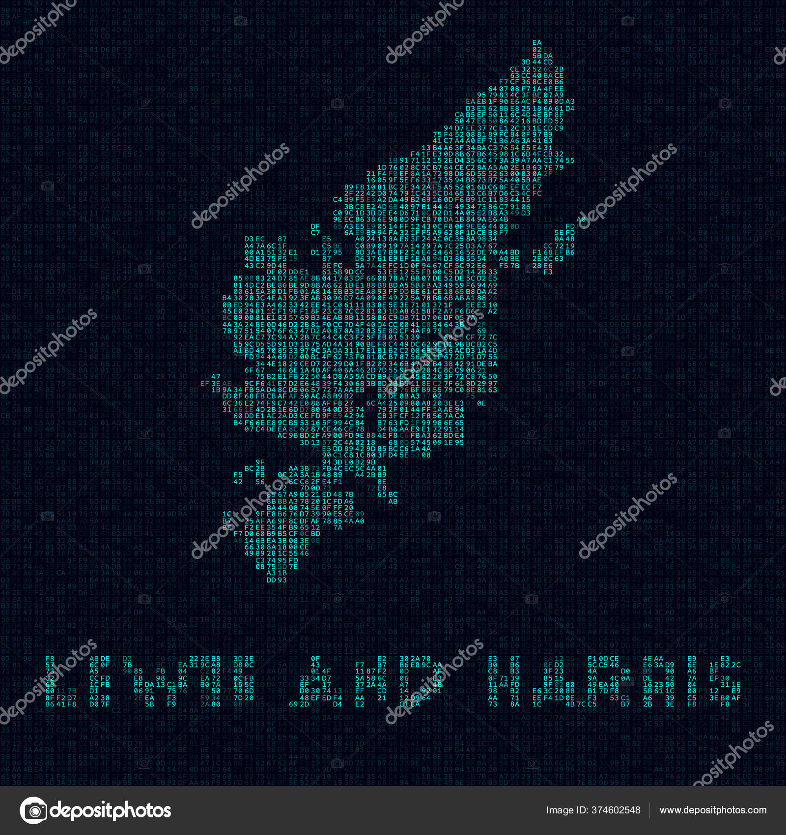 Lewis and Harris tech map Island symbol in digital style Cyber map of ...