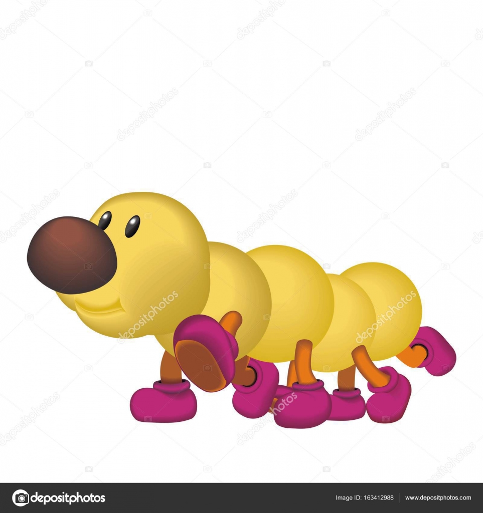 Ulat vektor ulat kuning Vektor Stok oleh ©kassim1964 163412988