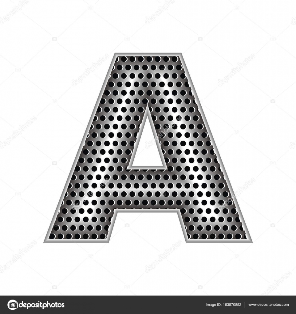 Vector clip art metal letter A Stock Vector Image by ©kassim1964 #163570852