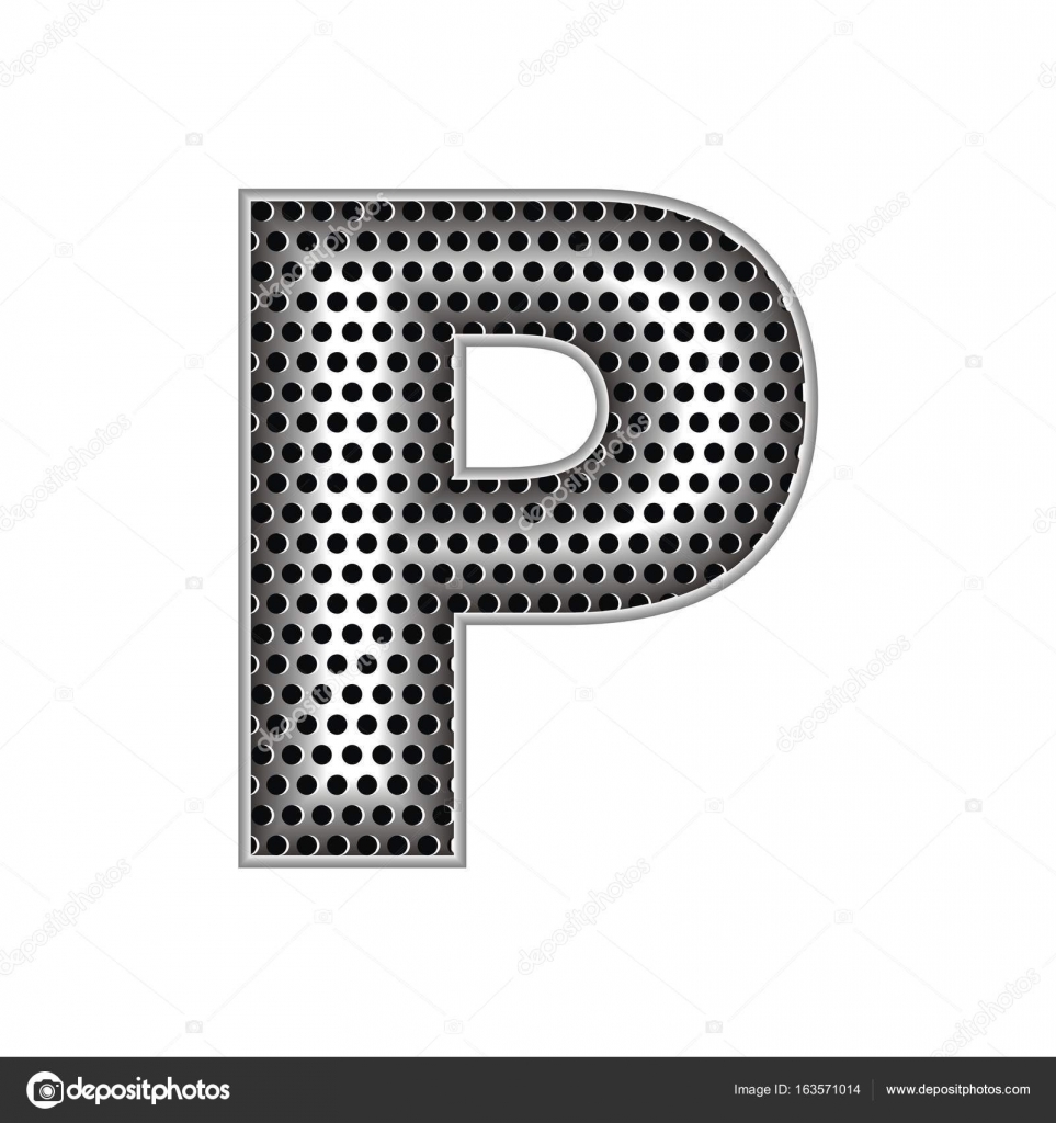 Vector clip art metal letter P Stock Vector by ©kassim1964 163571014
