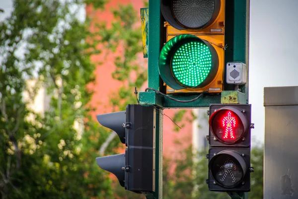 Traffic light on urban scenario Stock Photo by ©bernardojbp 126690766