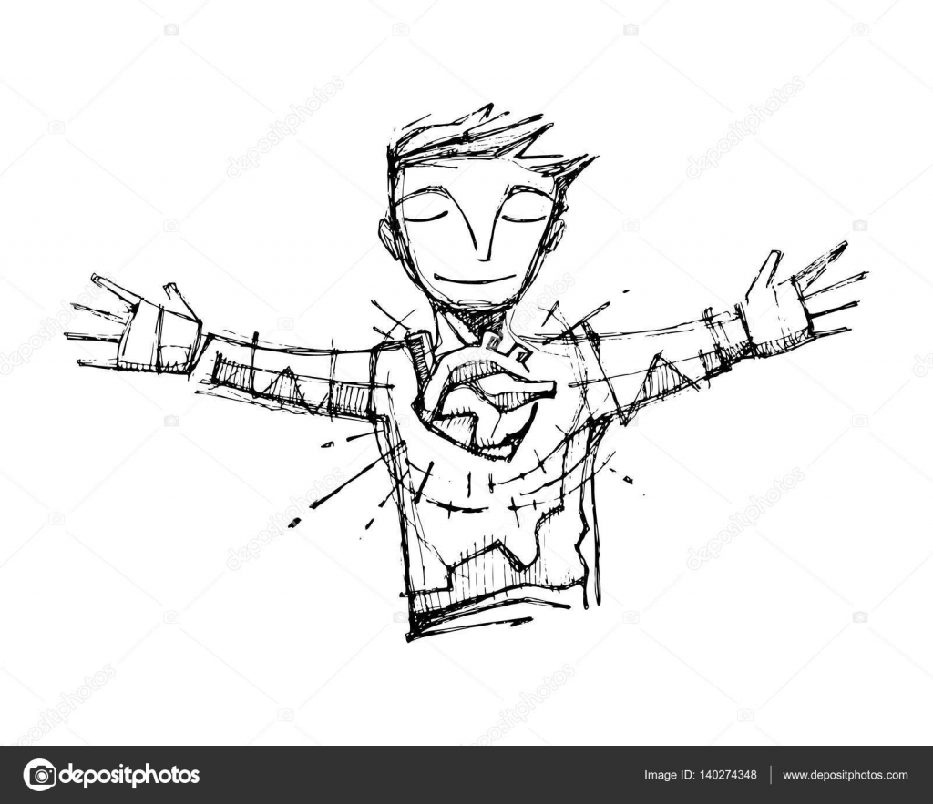 Outstretched Arms Drawing