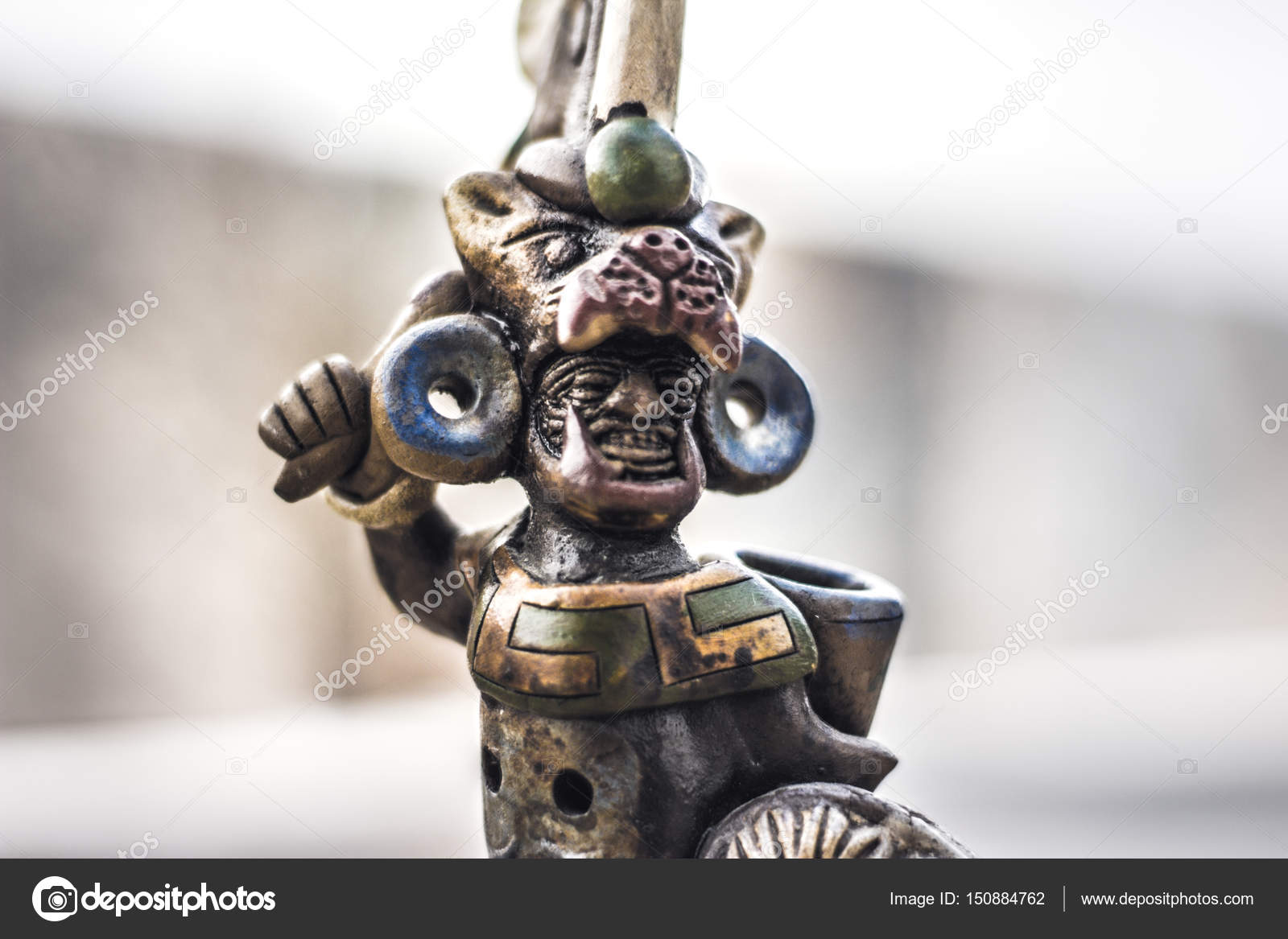 Aztec mexican warrior statue — Stock Photo © bernardojbp #150884762