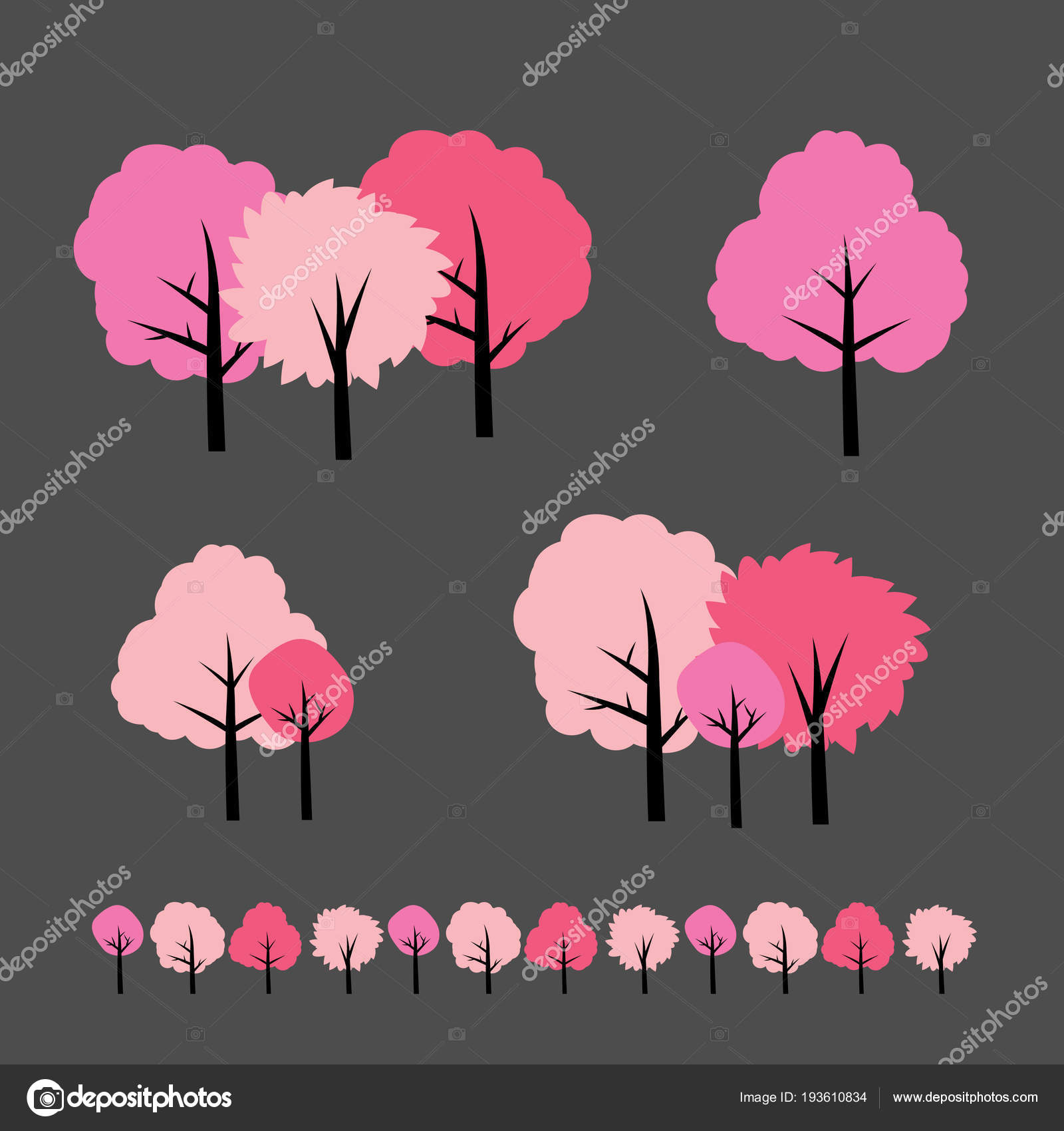 Small cute modern cartoon tree Stock Vector Image by ©esbeauda #193610834