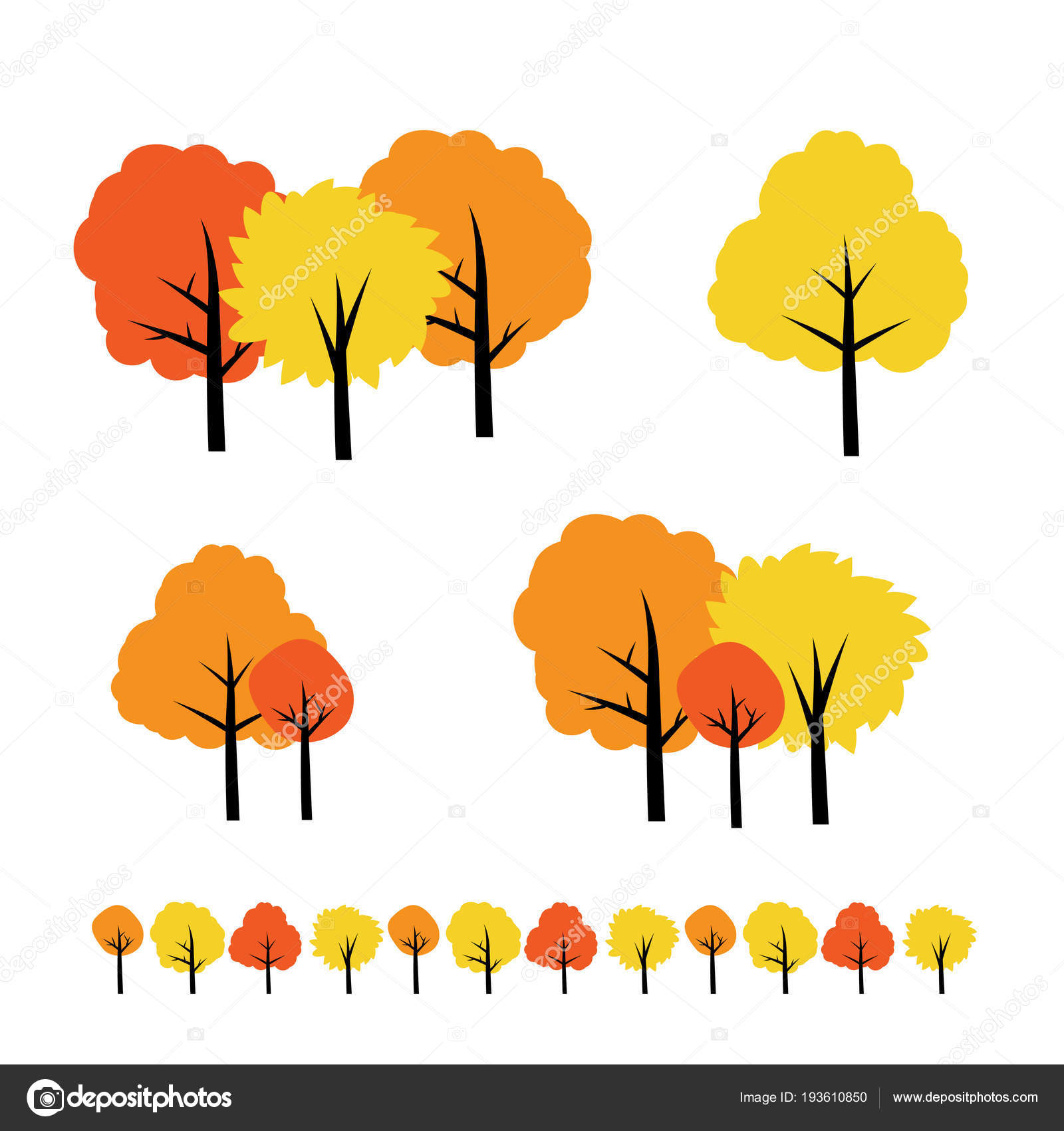 Small cute modern cartoon tree Stock Illustration by ©esbeauda #193610850