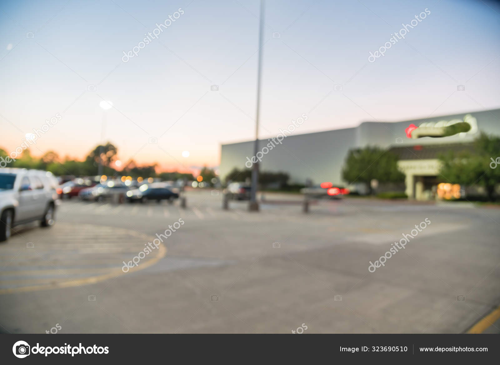 Blurred Abstract Retail Store Facade Modern Shopping Center Humble ...
