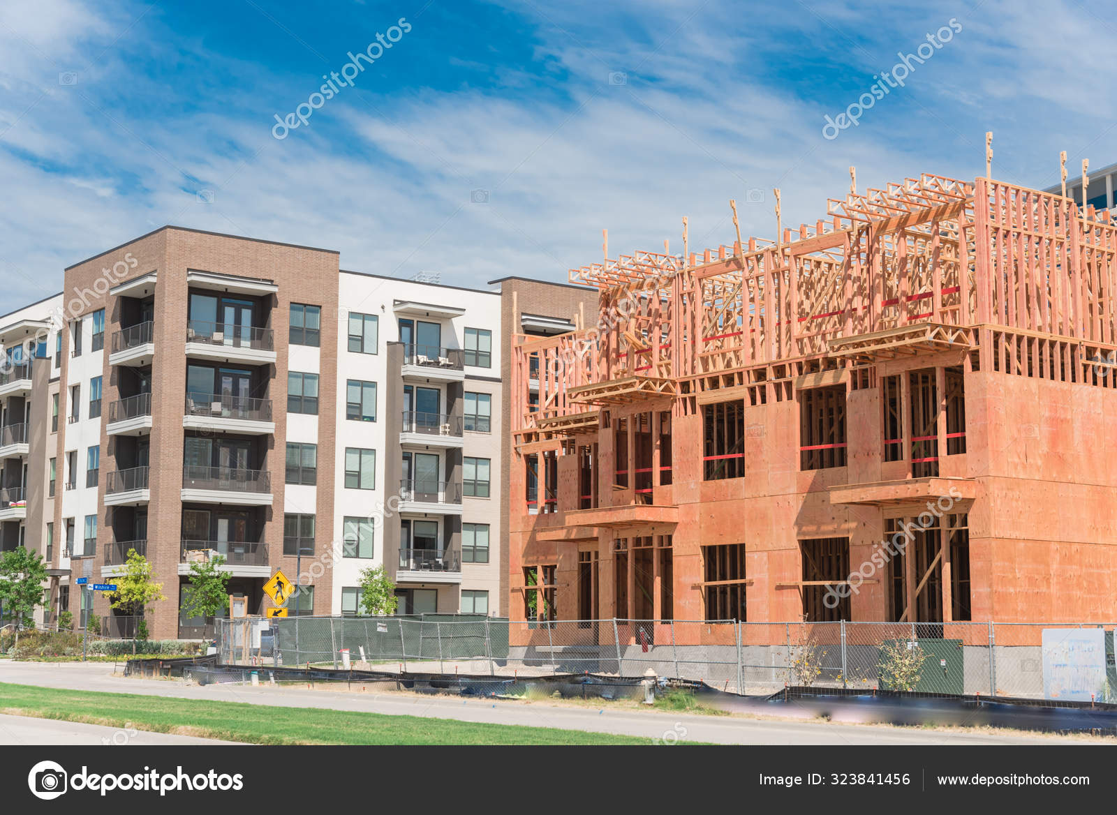 Street Side Development Neighborhood Rental Units Construction North ...