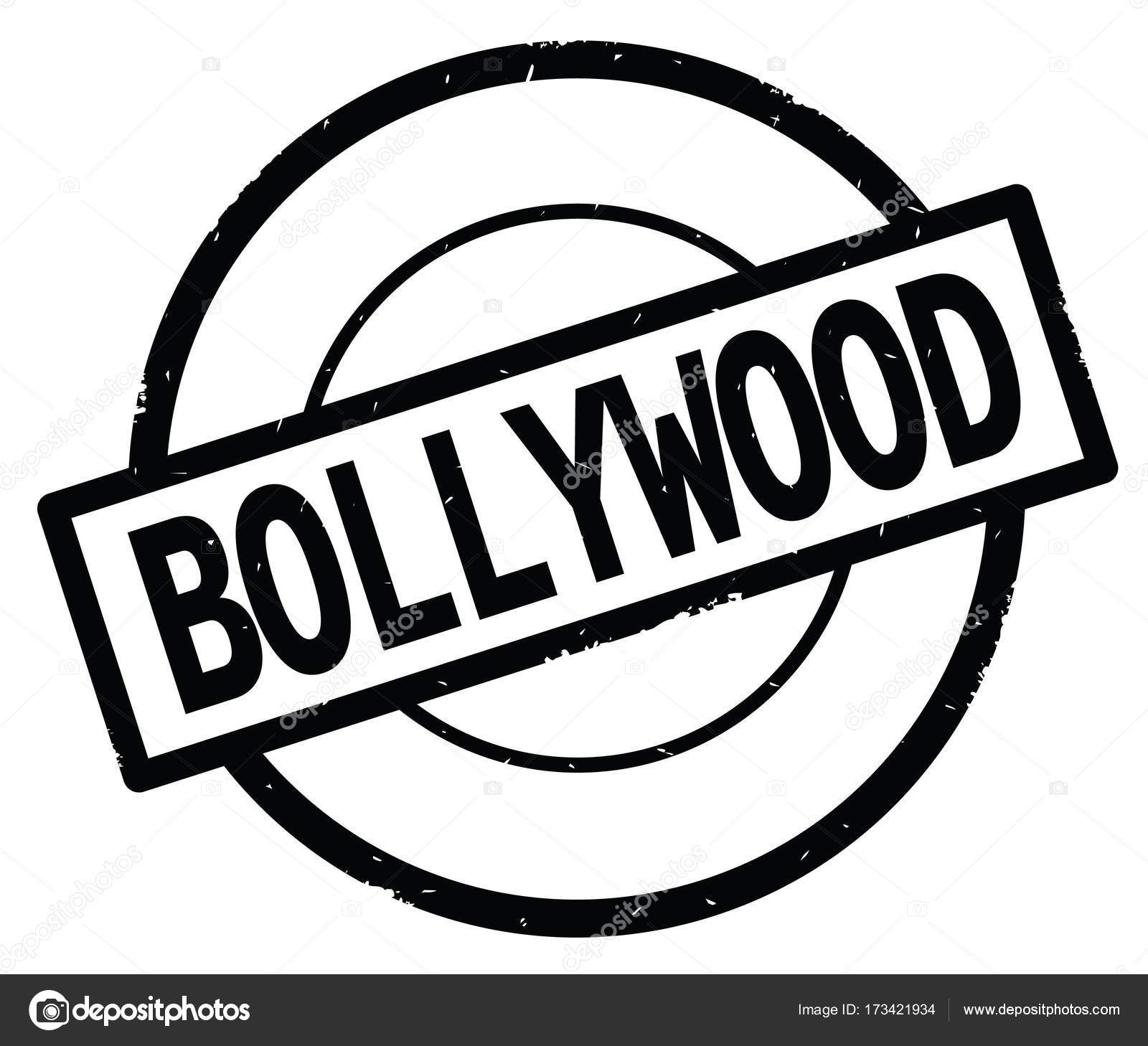 BOLLYWOOD text, written on black simple circle stamp. — Stock Photo ...