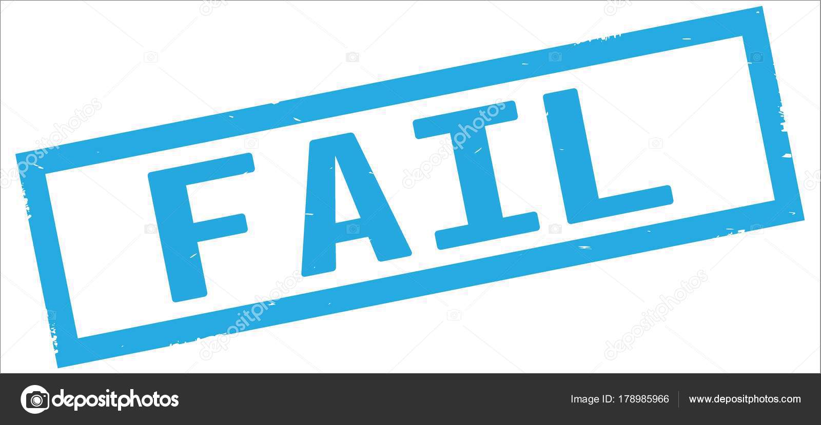 FAIL text, on cyan rectangle border stamp. — Stock Photo © outchill ...