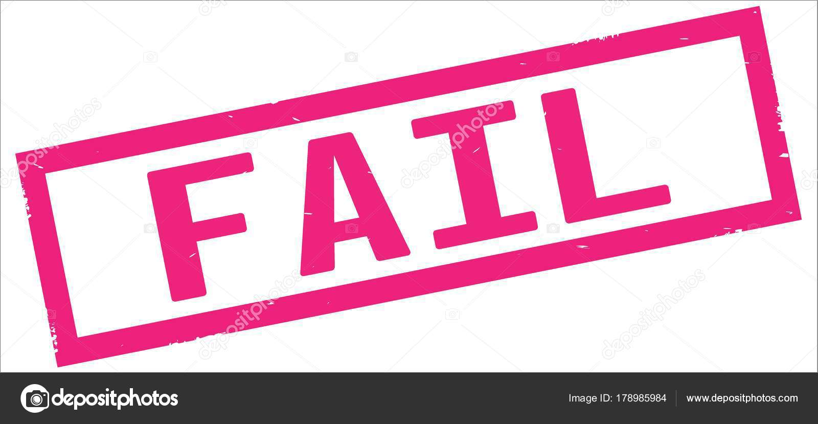 FAIL text, on pink rectangle border stamp. — Stock Photo © outchill ...