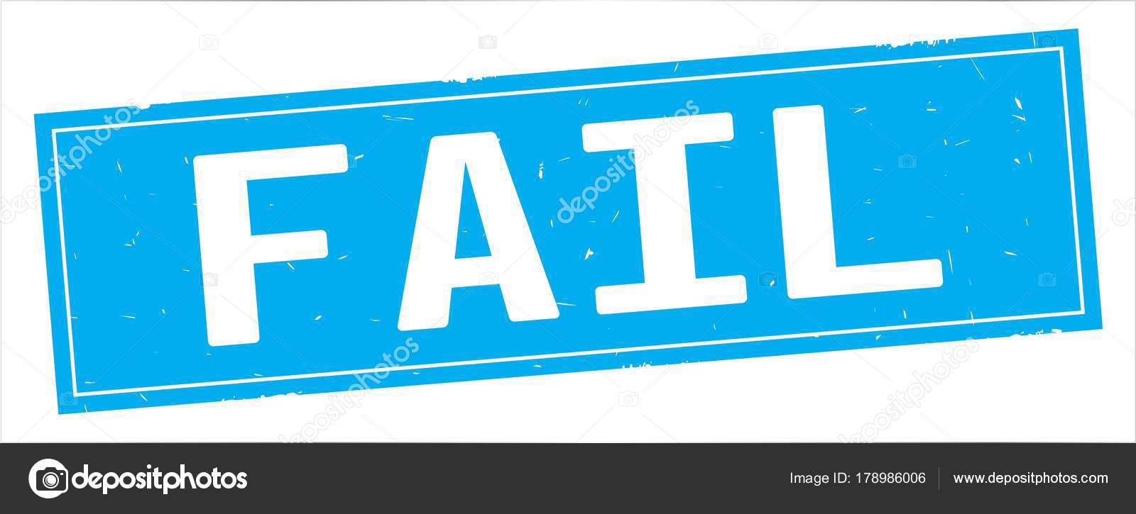 FAIL text, on full cyan rectangle stamp. — Stock Photo © outchill ...
