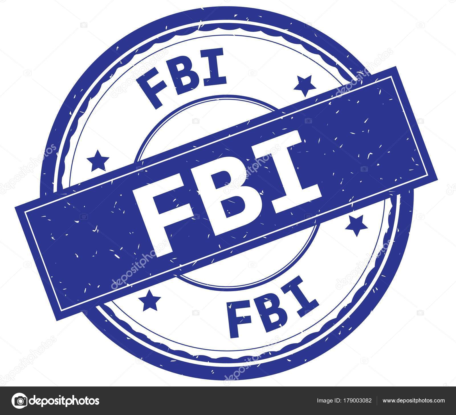 FBI , written text on blue round rubber stamp. — Stock Photo © outchill ...