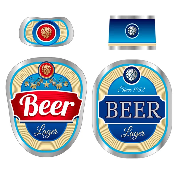 Beer Label Template Neck Label Vector Illustration Stock Vector by ...