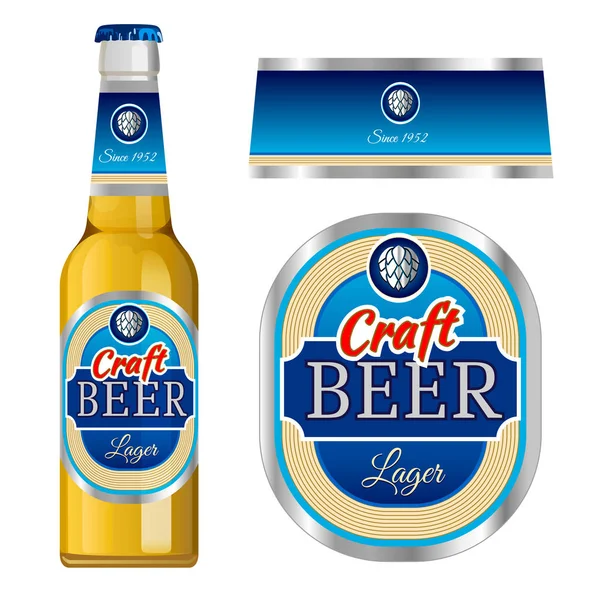Beer Label Template Neck Label Vector Illustration Stock Vector by ...