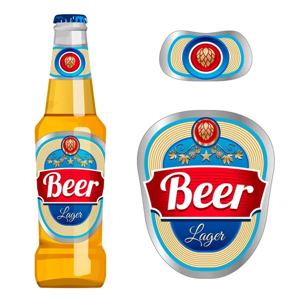 Beer Label Template Neck Label Vector Illustration Stock Vector by ...