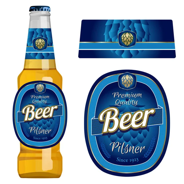 Beer Label Template Neck Label Vector Illustration Stock Vector by ...