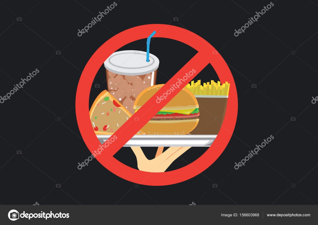 Stop eating fast food sign. Stock Vector Image by ©solar22 #156603968