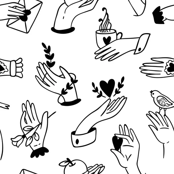 Seamless hands pattern. Stock Vector Image by ©Maria_Galybina #134588694